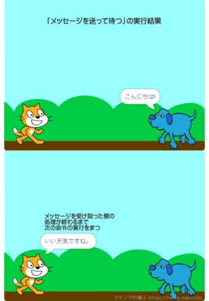 【スクラッチ(Scratch)】メッセージを使ってみよう！ – リビングの魔王