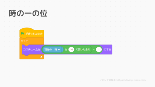 【Scratch】デジタル時計をプログラミングしよう！ – リビングの魔王